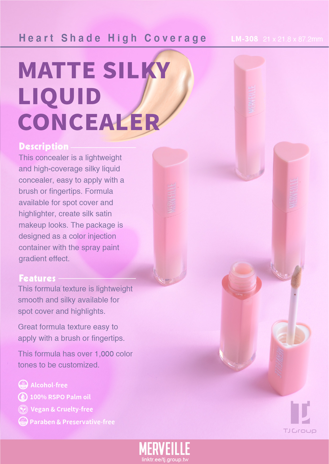 Heart Shade High Coverage Matte Silky Liquid Concealer – TJ Enterprise