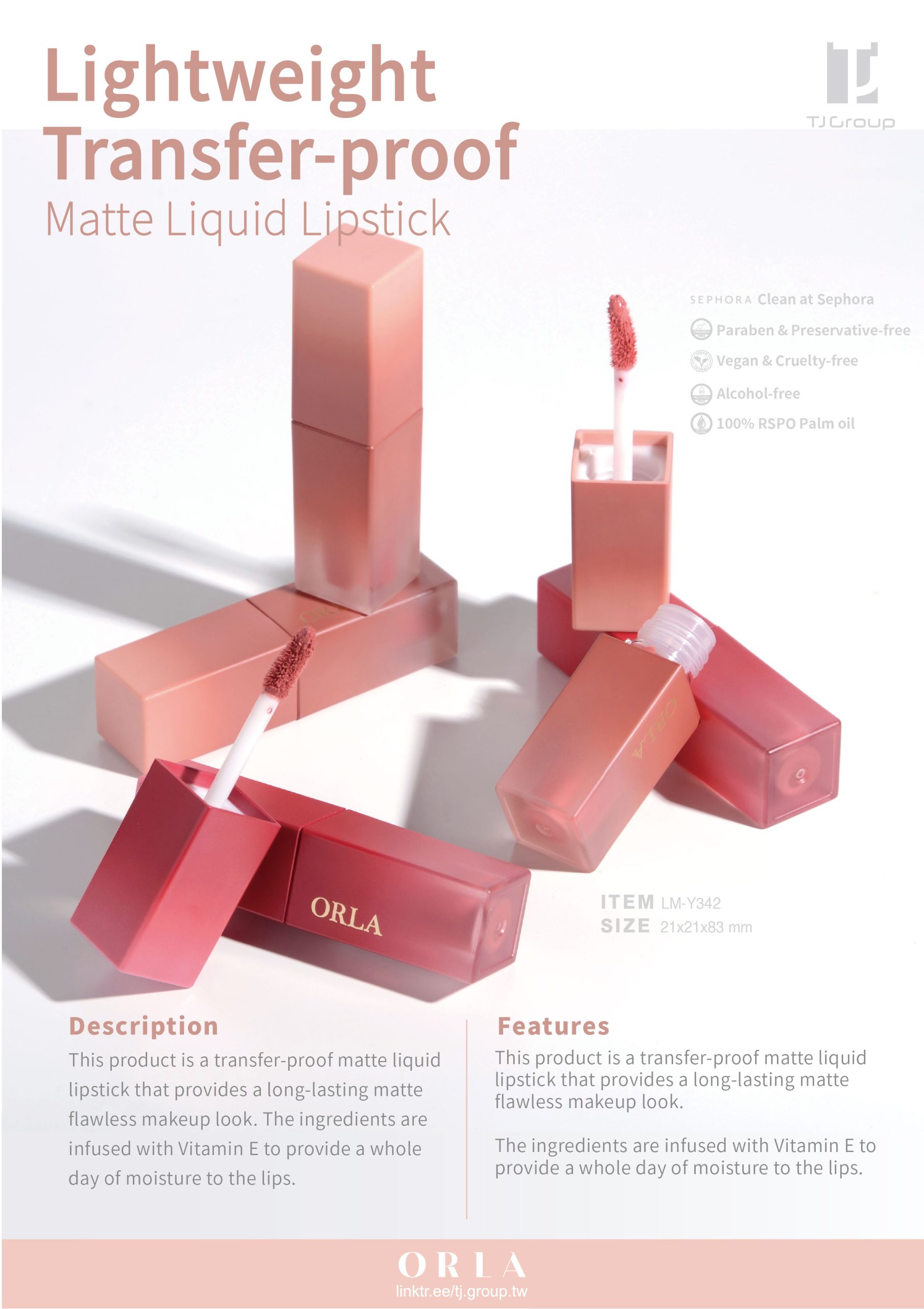 ORLA Lightweight Transfer-proof Matte Liquid Lipstick – TJ Enterprise