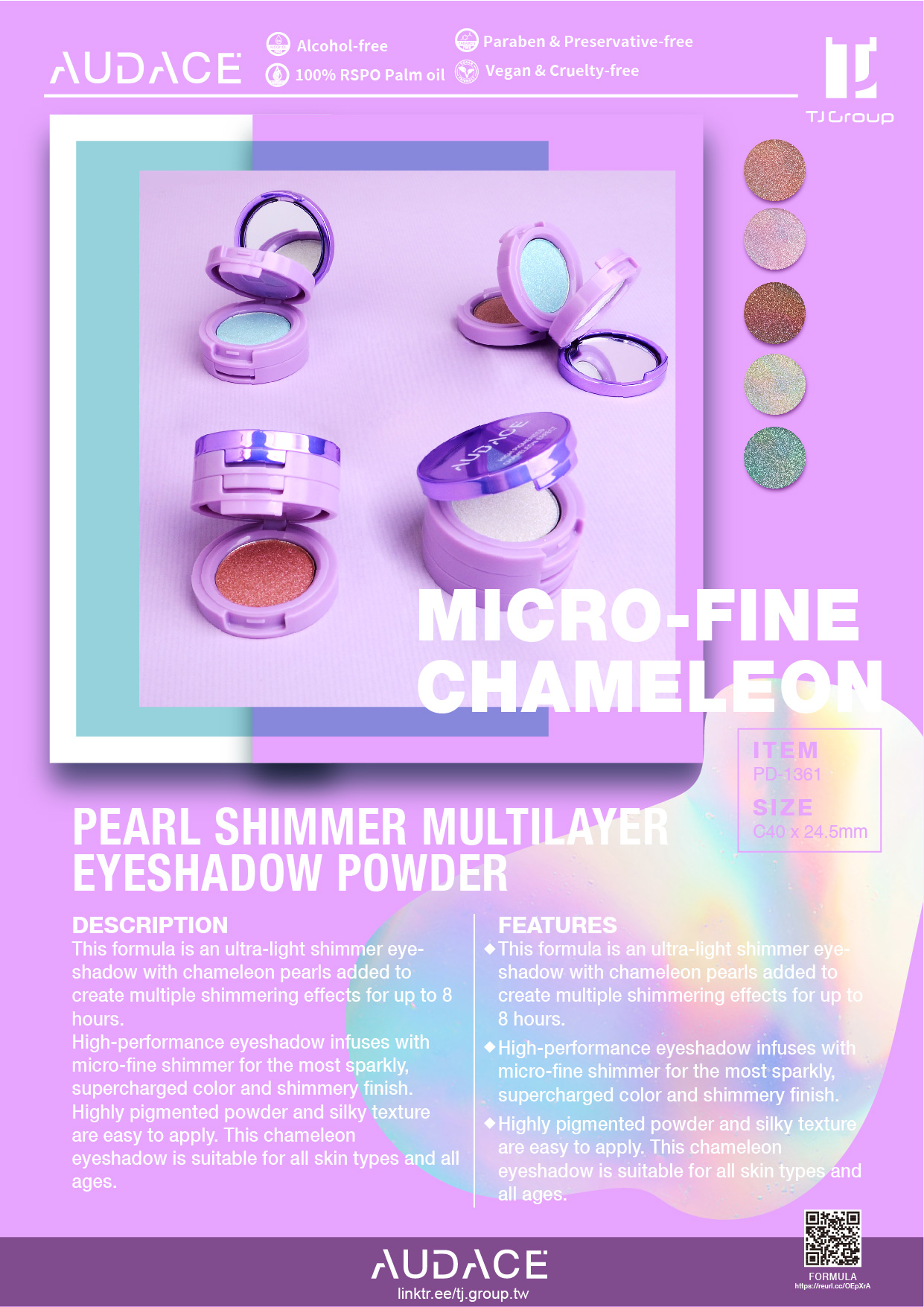 Micro-fine Chameleon Pearl Shimmer Multilayer Eyeshadow Powder – TJ ...